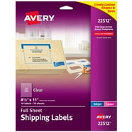 Avery Shipping Labels, Glossy Clear, 2" x 4", 100 Labels (6522 ...