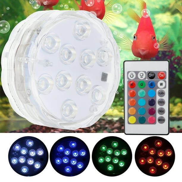 Color Changing with Remote Control Waterproof Underwater LED Lights ...