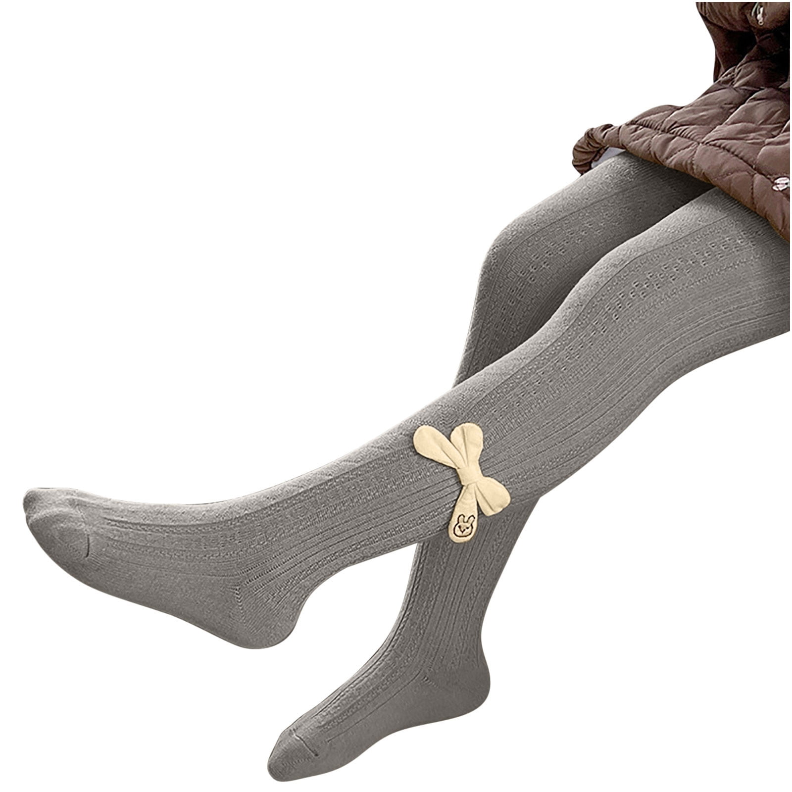 Click here for Faiwad Baby Girls Tights With Bows Cable Knit Legg... prices