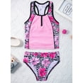 MSemis 3 PCS Girls Tankini Bathing Suits Floral Summer Beach Swimsuits ...