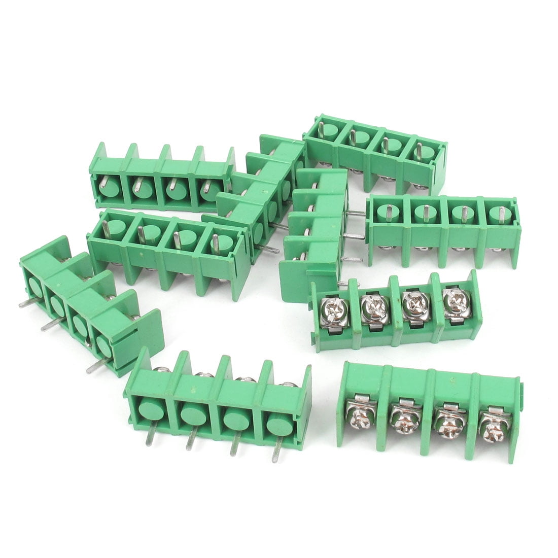10pcs 4-Way 4Pin 7.5mm Pitch PCB Mounted Terminal Block Connector ...