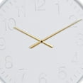 DecMode 24" White Metal Round Wall Clock - Walmart.com
