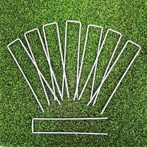 100-Pack GALVANIZED 6 Inch Garden Stakes, Landscape Staples, U-Type ...