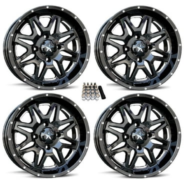 MSA M20 Kore UTV Wheels/Rims Black 16" Polaris RZR 1000 XP / Ranger XP ...