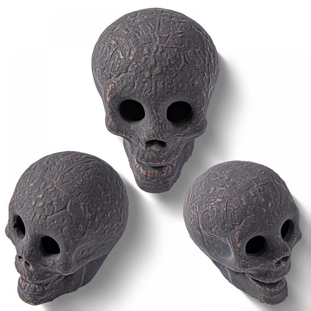 Ceramic Human Skull Fire Log Fireproof Skull logs for fire Pit ...