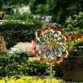 ACDANC 2026 New Colorful Flower Wind Spinner with Stake Weather-Proof ...