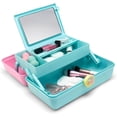 On-The-Go Girl Makeup Storage Box 2-Pack, Two-Tone Pink/Light Blue and ...