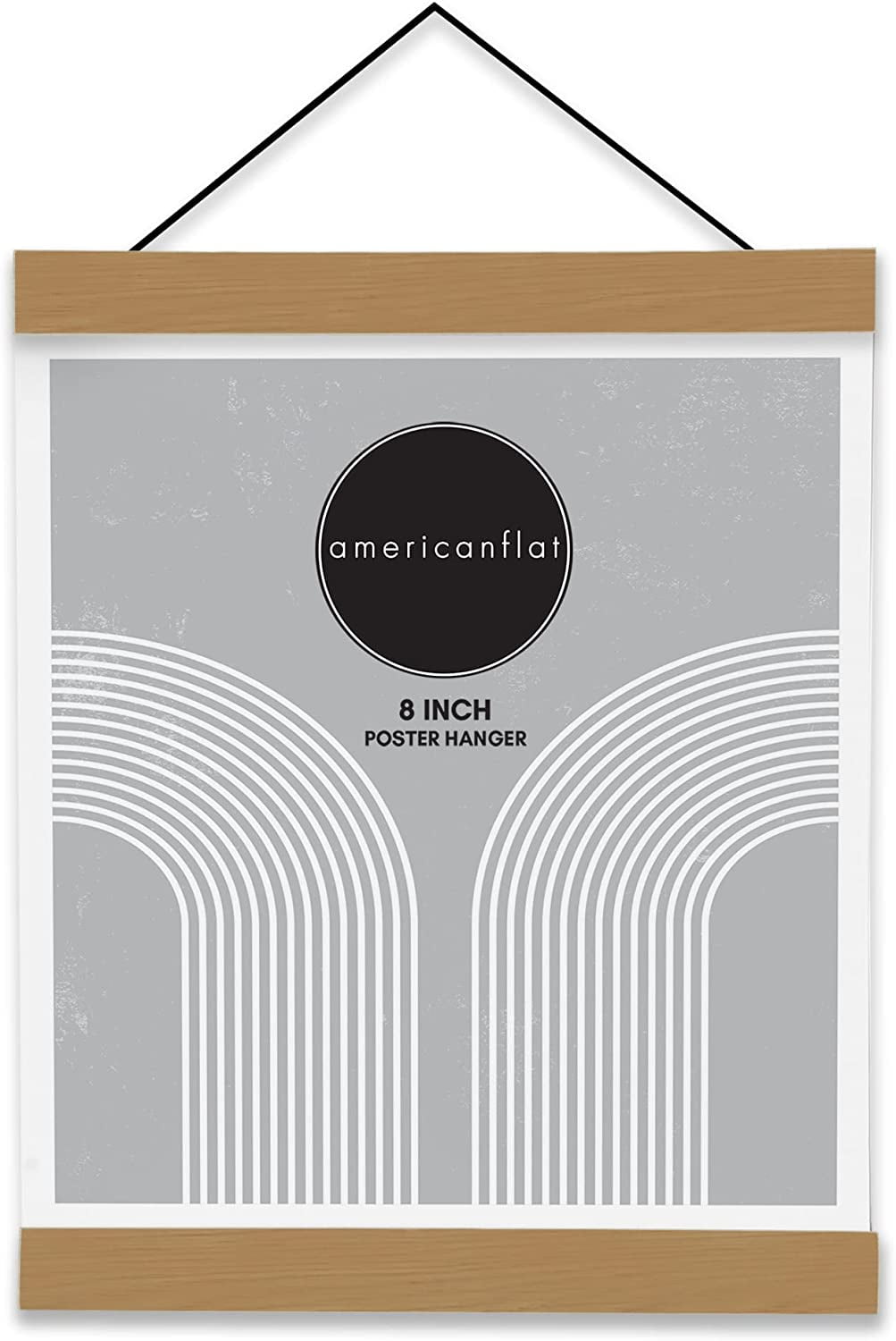 Americanflat 8 Inch Oak Magnetic Poster Frames, Wooden Poster Hanger ...