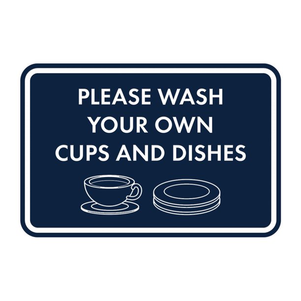 Wash Dishes Sign