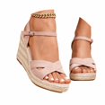 Win s Way Women's Open Toe Espadrille Sandals, Cushioned Wedge Summer ...