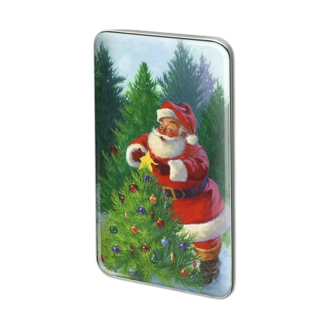 Christmas Holiday Santa Claus Trees Metal Rectangle Lapel Hat Pin Tie ...