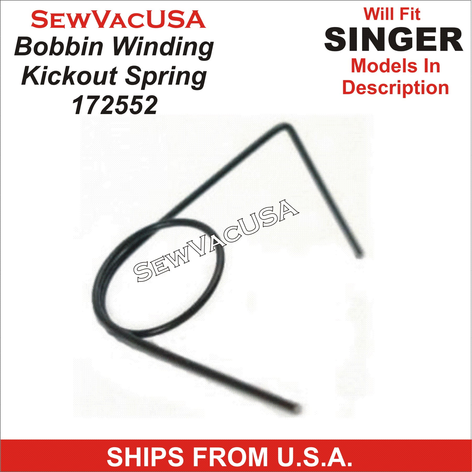 Singer Generic Bobbin Winder Kick Out Spring 172552 Fits 500 - Walmart.com