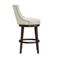 Hillsdale Furniture Halbrooke Wood Bar Height Swivel Stool Cream