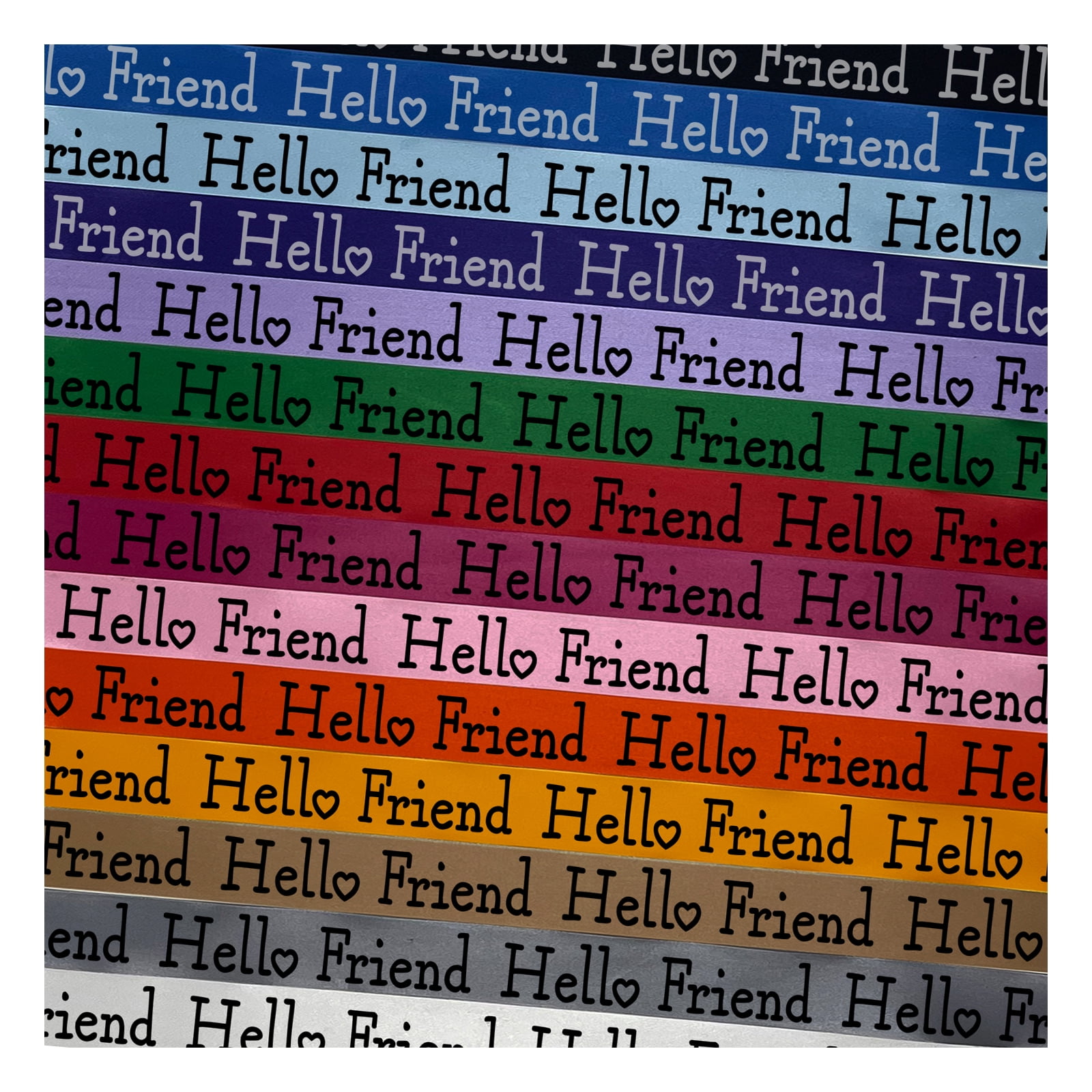Hello Friend Quirky with Heart Love Satin Ribbon for Gift Wrapping Bows ...