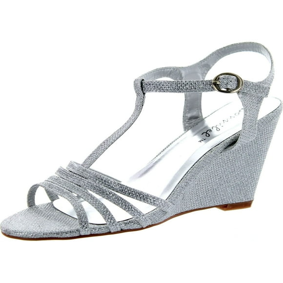 Silver Wedge Sandals