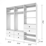 VivaVista Closet Modules: Wardrobe Closet Double Hanging Unit with 3 ...