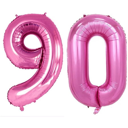 HTOOQ 42 Inch Gold Number 90 Balloon,Jumbo Foil Helium Balloons for ...