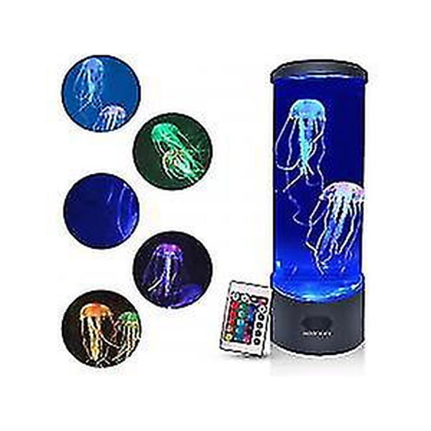 16 Color Changing Usb Led Jellyfish Lava Lamp Aquarium Tank Table Night ...