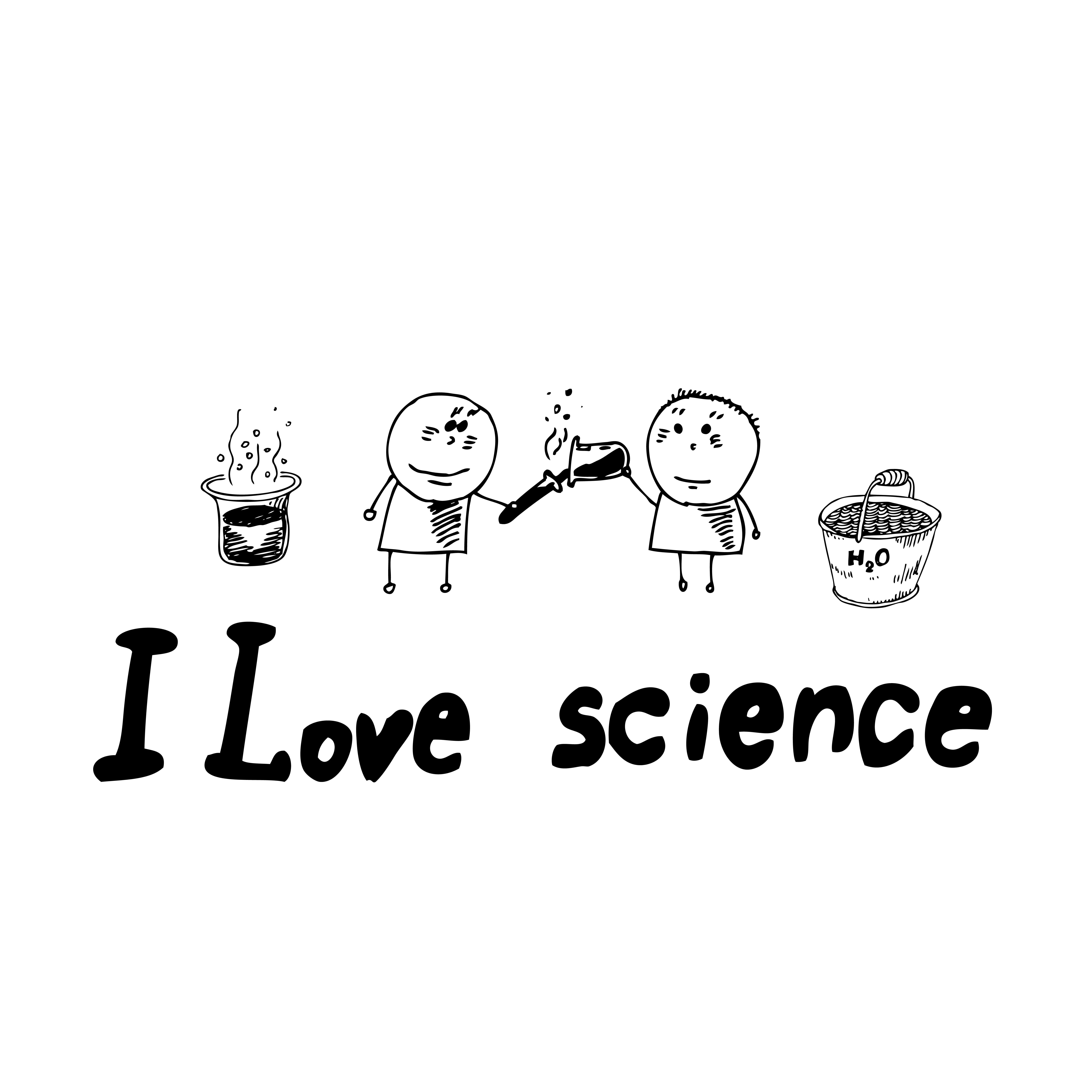 SCIENCE - Children Drawing Clipart Science Lab Decoration Sticker I ...
