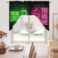 Art Gaming Icons Swag Curtain Valance for Windows, Multi Panel Neon ...