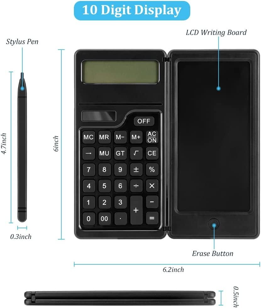 Buy Welltop Digit Calculator with 6 Inch LCD Writing Tablet, Basic ...
