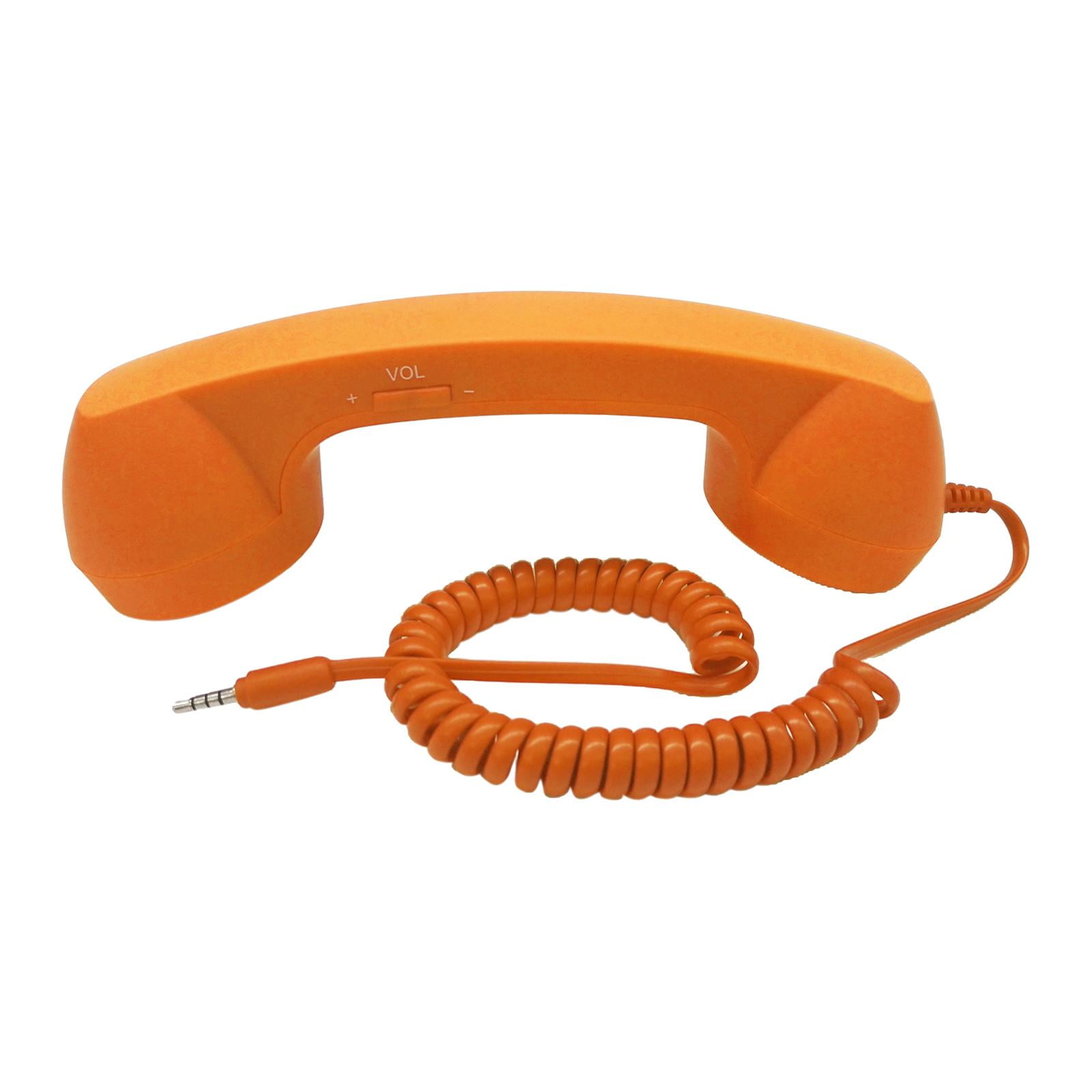 Retro Telephone Handset 3.5mm Classic for Mobile Phones Orange - Walmart.ca