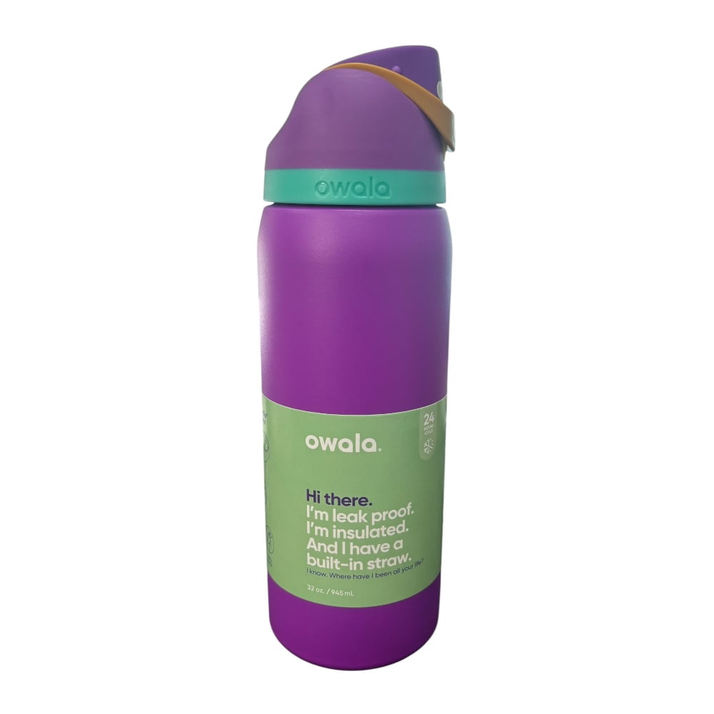 Termo Owala de acero inoxidable FreeSip con tapa rosca color morado ...