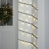 Mainstays Outdoor LED Mini String Lights, Warm White 100-Count, Brown ...