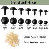 MAOQIAN 960PCS Safety Eyes, 7 Sizes 5-14mm, with Washers, for Amigurumi ...