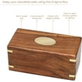 Bits & Pieces Wooden Secret Enigma Puzzle Box - Hidden Storage, Money & Gift Card Holder Brain ...