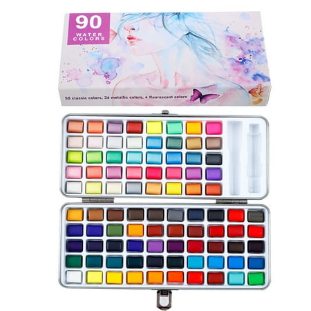 Amdohai Solid Watercolor Paint Set 90 Colors Neutral Packaging ...