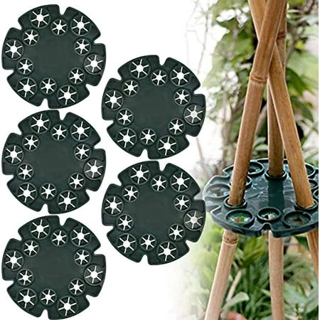 ShenMo 5 Pcs Sweet Pea Holder 12 Holes Wigwam Grip Holder Bamboo Cane ...