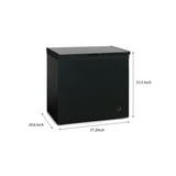 Arctic King 7 cu ft Chest Freezer, Black, Adjustable Thermostat, Easy ...