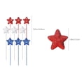 18 Pcs 4th of July Glitter Star Picks, Independence Day Foam Star ...