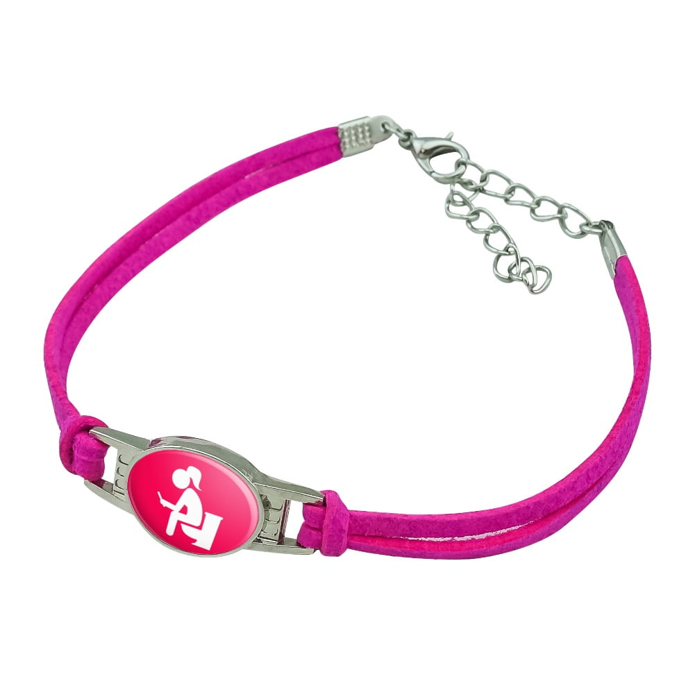 Girl Poop Pooping Sitting on Toilet Funny Novelty Suede Leather Metal ...