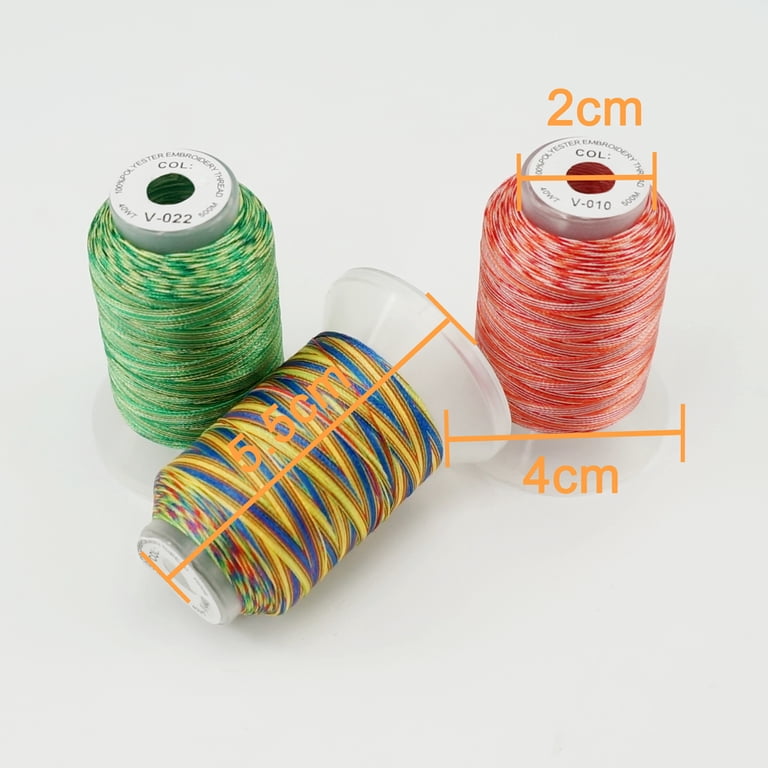 25 Color Thread Kit New Brothread 25 Colors Variegated Polyester ...