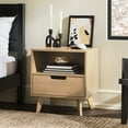 Walker Edison Mid-Century Nightstand, 1-Drawer, Riviera - Walmart.com
