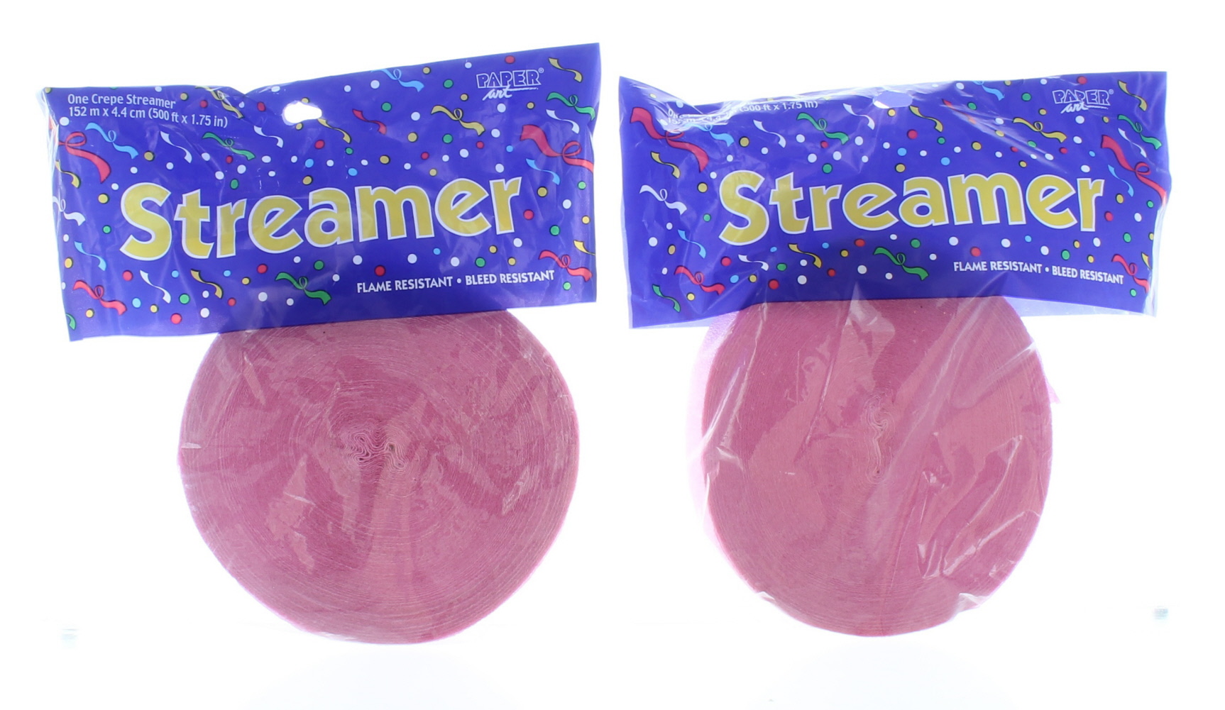 Lot of 2 Candy Pink 500ft Streamers Crepe Paper Giant Roll Party ...