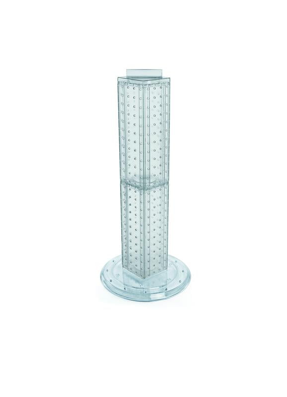 Azar Displays 700227-CLR Clear Four-sided 4"W x 24"H Pegboard Tower ...