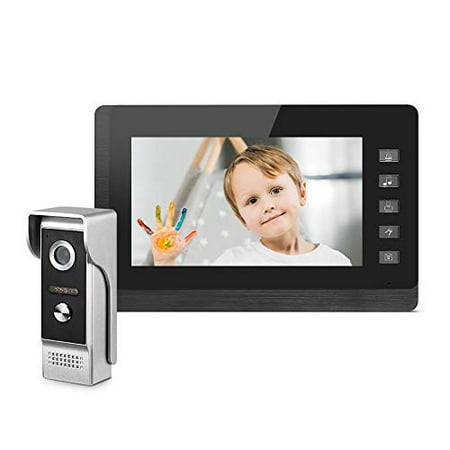 Video Intercom System for Home, 7 Inches Monitor Wired Video Doorbell ...