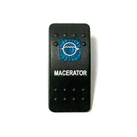 Southern Marine Euro Rocker Switch Cover with Text, Black with Blue ...
