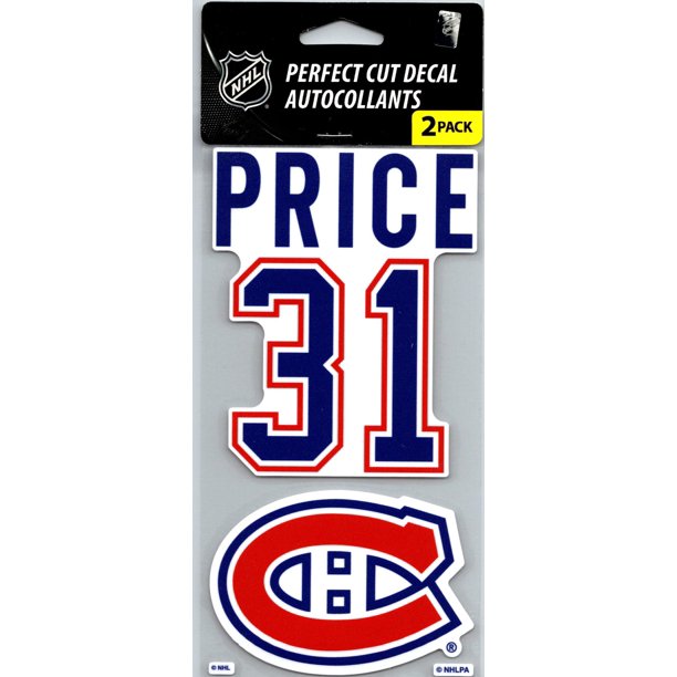 Montreal Canadiens Carey Price Perfect Cut Decal/Sticker Set of 2 NHL ...