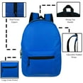 Wholesale Classic 15" Basic Backpack in 12 Assorted Colors - Bulk Case ...