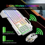 XINMENG K680 Wireless Gaming Keyboard Mouse Bluetooth Headset Kit with ...