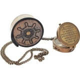 Indian Nautical Instruments Be Strong and Courageous Engraved Compass ...