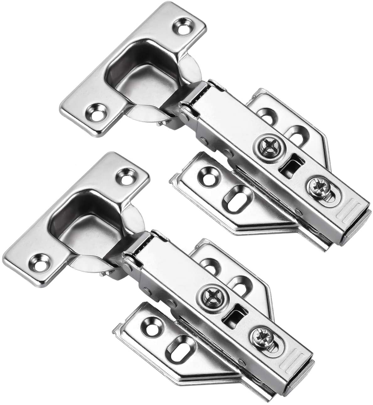 Luokim 20pcs 110 Degree Frameless Cabinet Door Concealed Hinges,Full ...