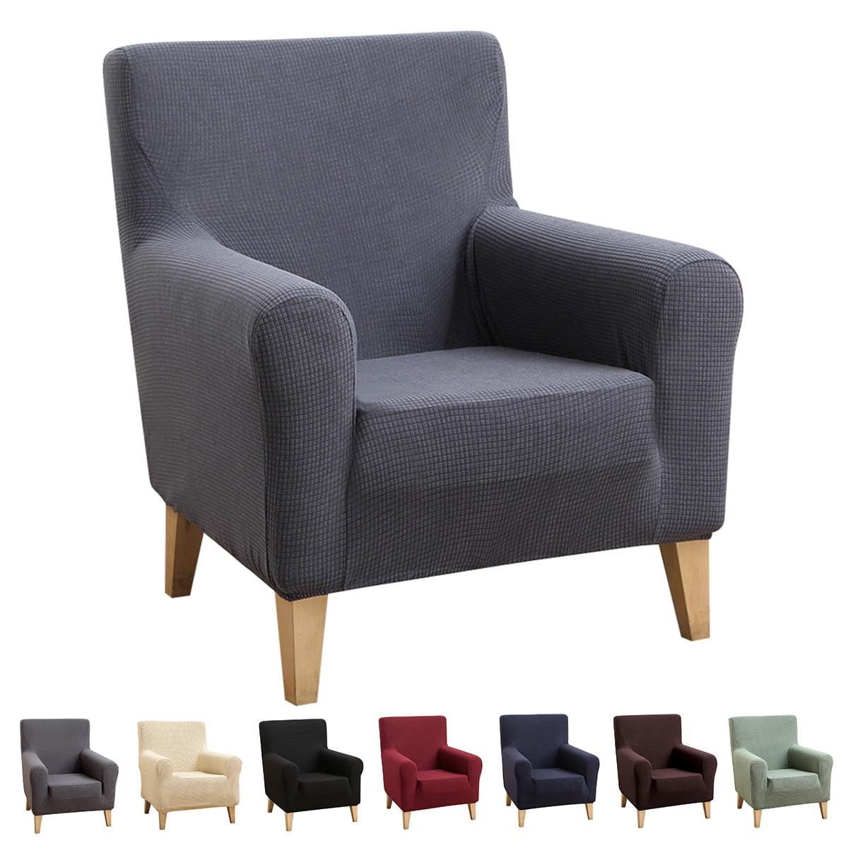Rosnek 1 Piece Armchair Slipcover Stretch Wood Arm Chair Cover Couch ...