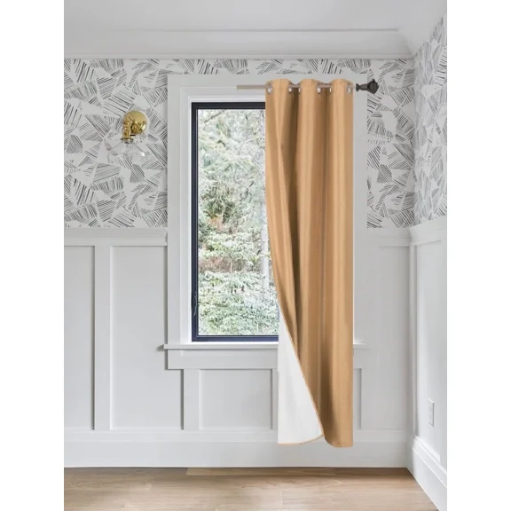 Gorgeous Home Linen 1 Panel Blackout Window Curtain Bronze Grommets 37 ...