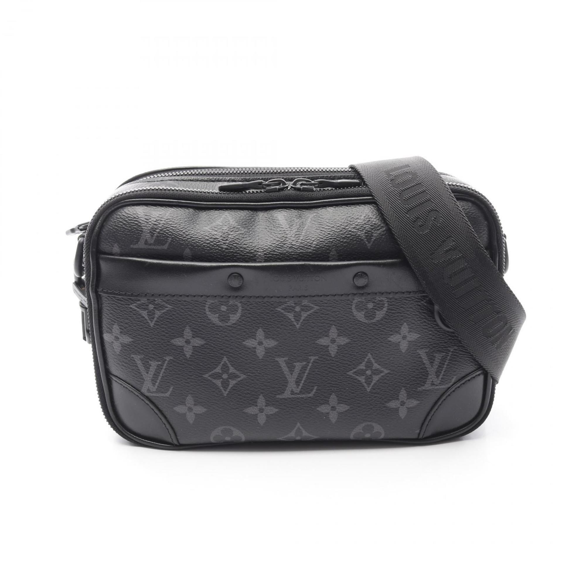 Pre-Owned LOUIS VUITTON Alpha Monogram Eclipse Shoulder Bag Coated ...