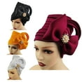 Huanledash Turban Cap Bow Adjustable Women Satin Surface Breathable ...
